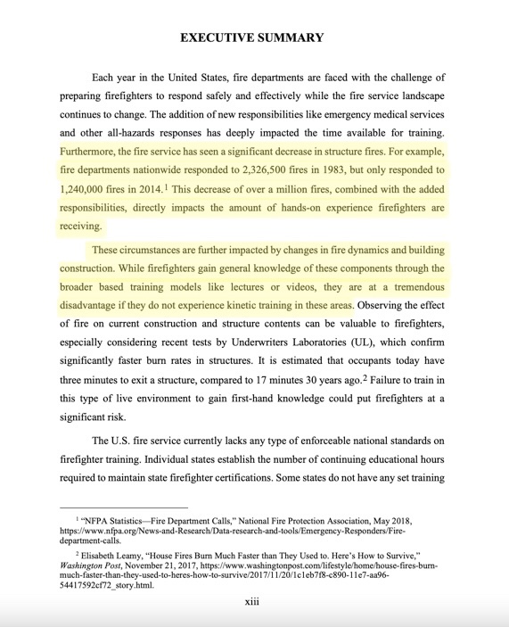 Fire Service Training Thesis – Firefighting in Legacy Buildings
